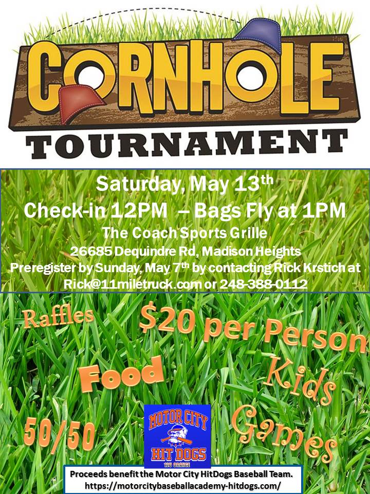 cornhole tournament flyer – Michigan Cornhole